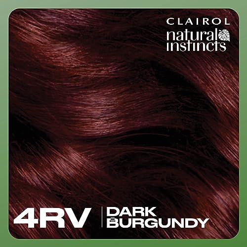 Clairol Natural Instincts Demi-Permanent Hair Dye, 4RV Dark Burgundy Hair Color, Pack of 1