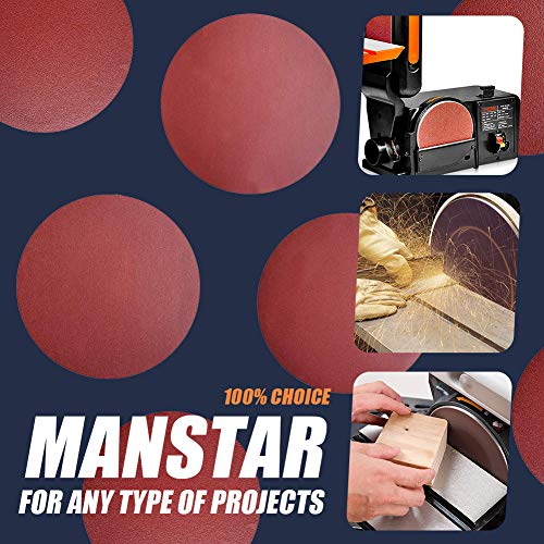 30 PCS 9-Inch Assorted PSA Aluminum Oxide Sanding Disc,NO-Hole Self Stick