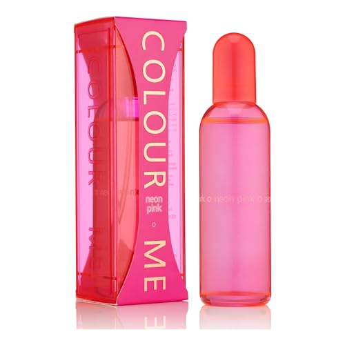 COLOUR ME Neon Pink by Milton-Lloyd - Perfume for Women - Amber Floral Woody Scent - Mandarin and Ginger Notes - Blended with Jasmine and Vanilla - for Vibrant Ladies - 3.4 oz EDP Spray