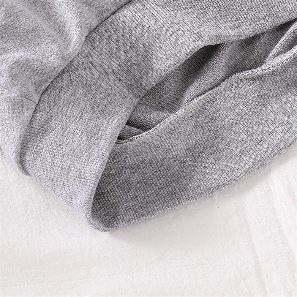 Ritatte Toddler Girls Clothes Winter Warm Long Sleeve Tops Long Pants Suit Kids Soft Cotton Fall Outfits 2Pcs Set(Gray,3-4T(110))