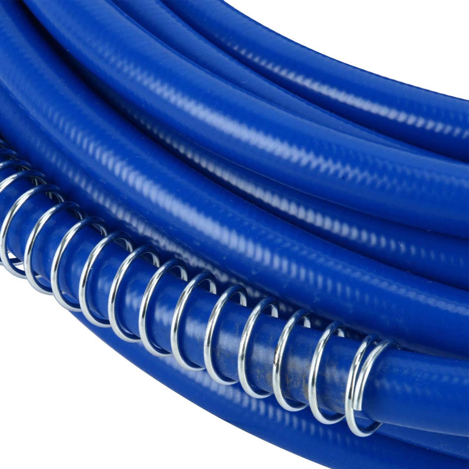 65ft Hose Kit & Airless Spray Gun with 8” Extension Pole, Including Tip Guard and 517 Tip, 3600 PSI Max x 1/4" Airless Paint Spray Hose ,Blue Color (20 Meter)