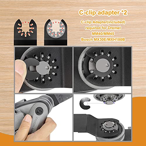 50 Pack Oscillating Saw Blades, Universal Quick Release Multi Tool Blades Kits, Sanding Set, Multitool Blades Fit for Black & Decker Porter Cable Dewalt Chicago Rockwell Makita Craftsman