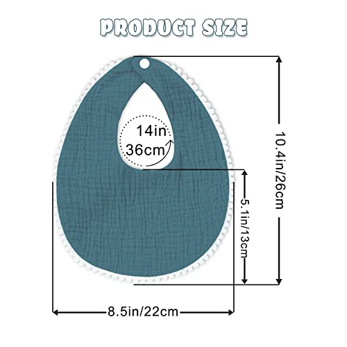 Baby Bibs Muslin Bibs Drooling Teething Bibs for Girls Boys 4-Layer Organic Muslin Cotton Cute Muslin Baby Bibs Absorbent&Soft&Breathable Multi-Use Scarf Bibs