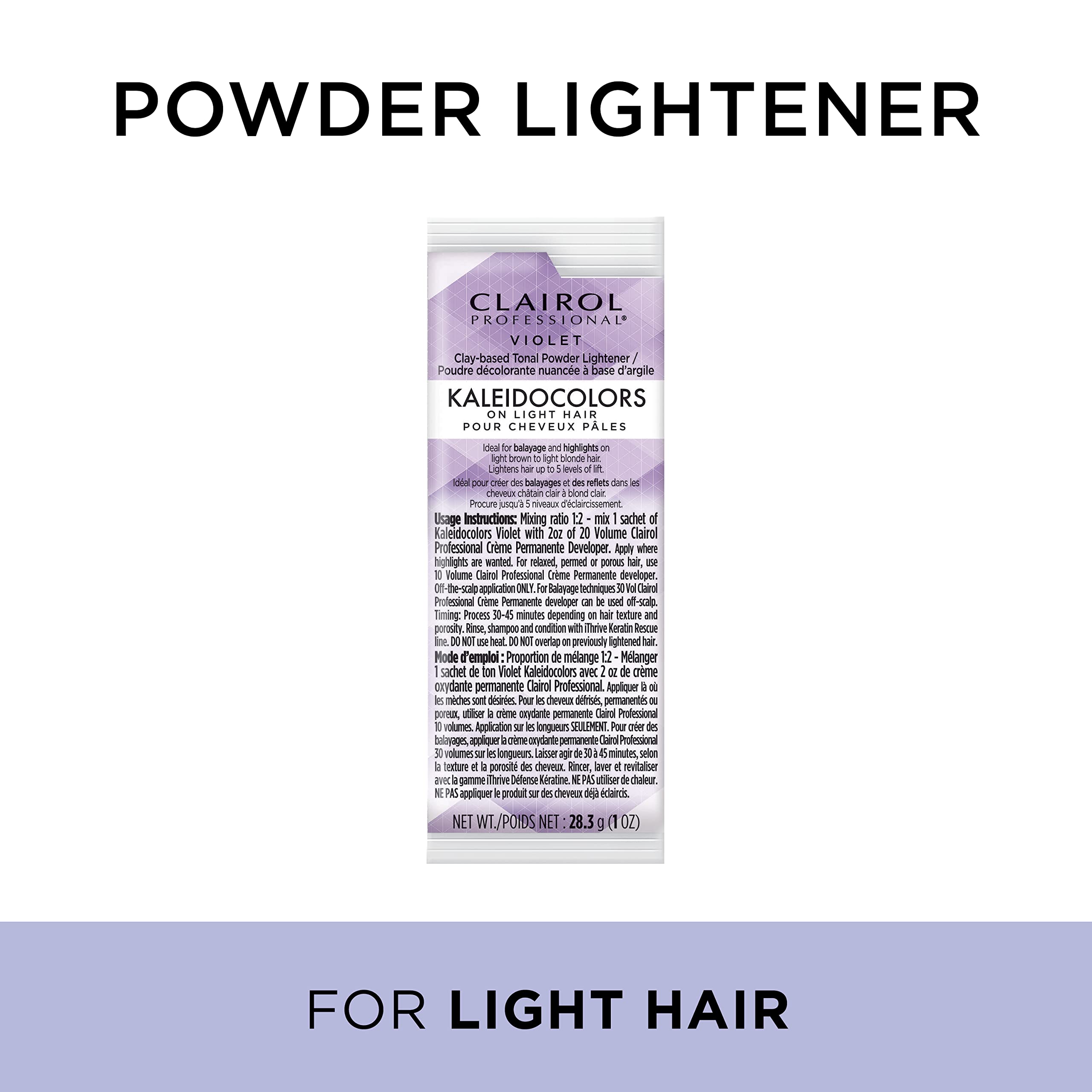 Clairol Professional Kaleidocolors, Violet, 1 oz. Hair Lightener for Light Hair
