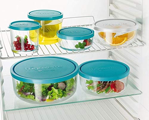 Bormioli Rocco Frigoverre Set of 5 Glass Food Storage Container Transparent 388840-SK5 Transparent