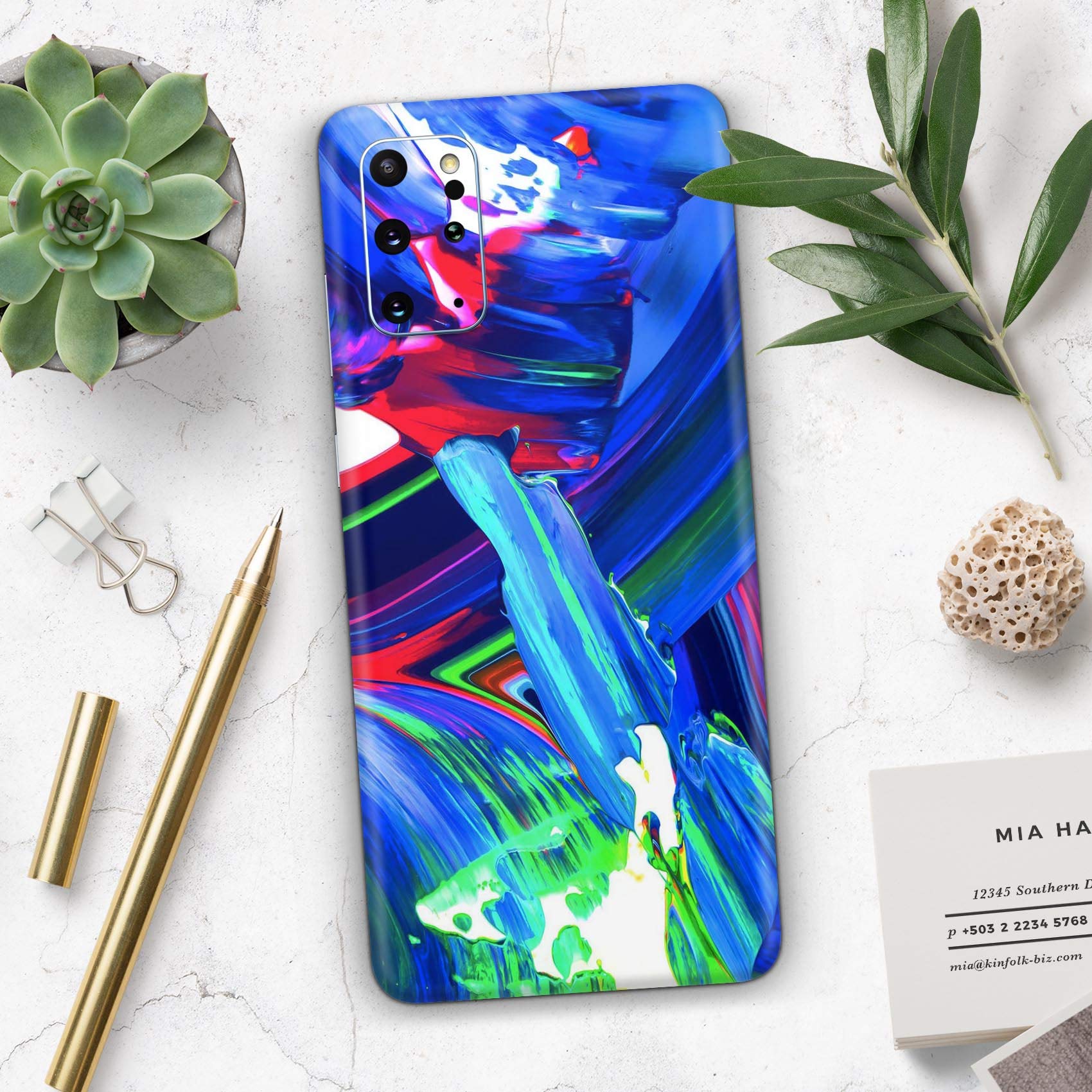 DesignSkinz Blurred Abstract Flow V27 Protective Vinyl Decal Wrap Skin Cover Compatible with The Samsung Galaxy S20 (Screen Trim & Back Glass Skin)