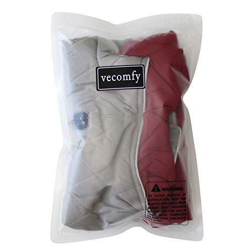 Vecomfy Reversible Dog Coats for Small Dogs Waterproof Warm Dog Jacket for Cold Winter,Red and Grey M