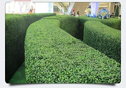 Artificial Hedges Panels,Artificial Boxwood Hedge Mat, Boxwood Greenery Ivy Privacy Fence Screening, Home Garden Outdoor Wall Decoration, 20"x20" per pc (12 pcs Pack) (boxwood green)
