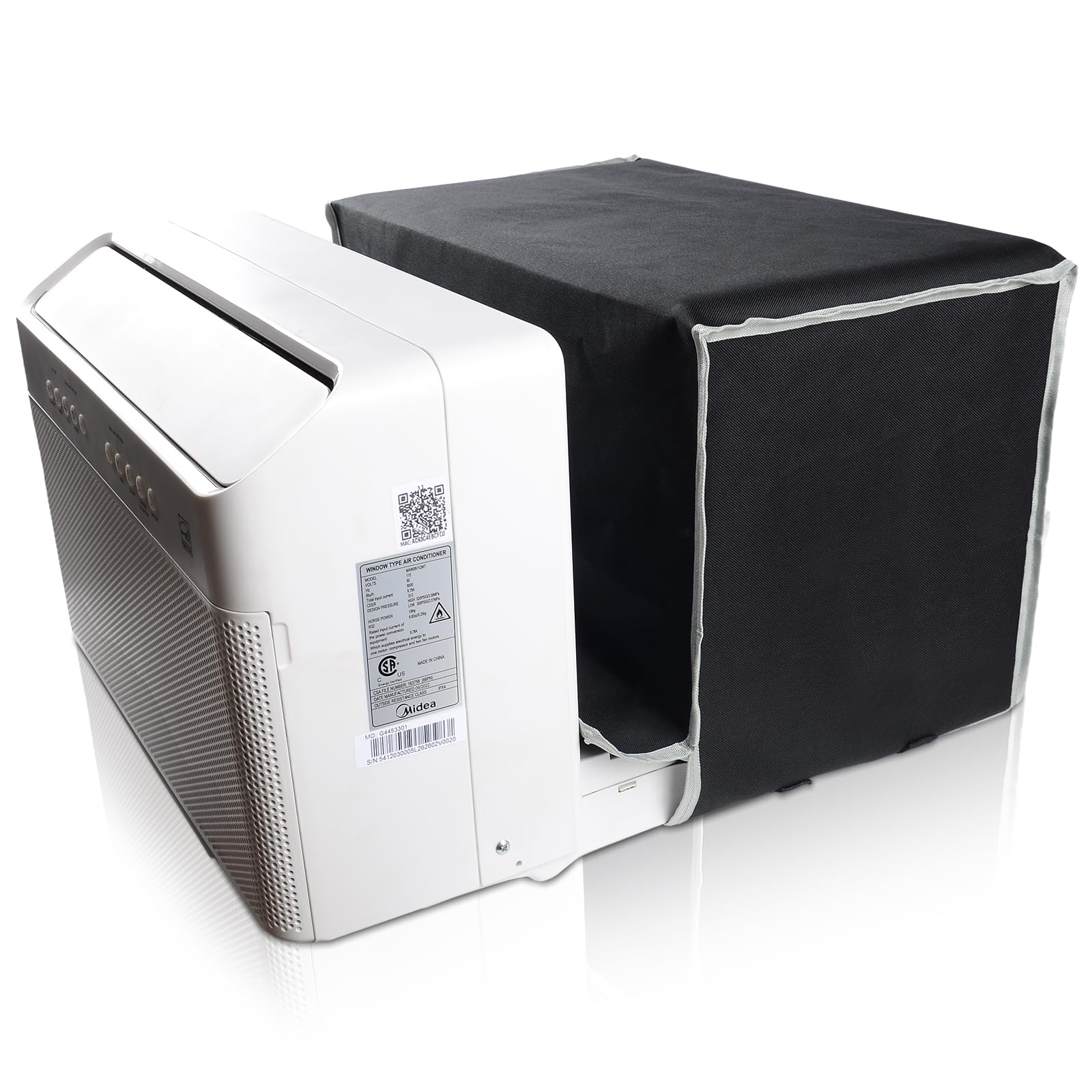 air conditioner cover for midea U shaped outside unit. AC Cover for Midea Fits with 8000/10000/12000 BTU U-shaped window air conditioner 420D medium duty material waterproof & UV-Resistant(420D)