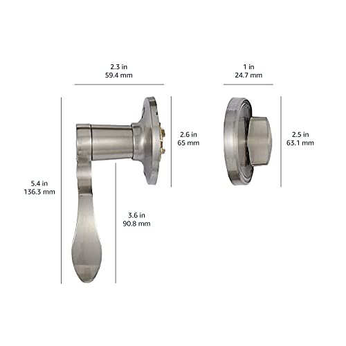 Amazon Basics Handleset with Shelby Lever - Single Cylinder - Satin Nickel