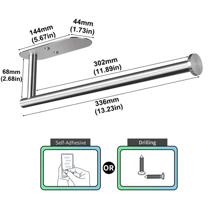 Anna's Passion Towel Holder for Bathroom Shower its Stainless Steel Towel Rack Towel and Paper Holder for Bathroom Kitchen Hand Towel Bar Towel Hanger for Bathroom Space Saving Wall Mount.