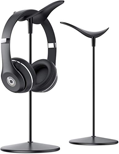 Lamicall Headphone Stand, Desktop Headset Holder - Desk Earphone Stand, for All Headsets Such as Airpods Max, HyperX Gaming Headphones, Beats/Sony/Sennheiser Music Headphones - Black