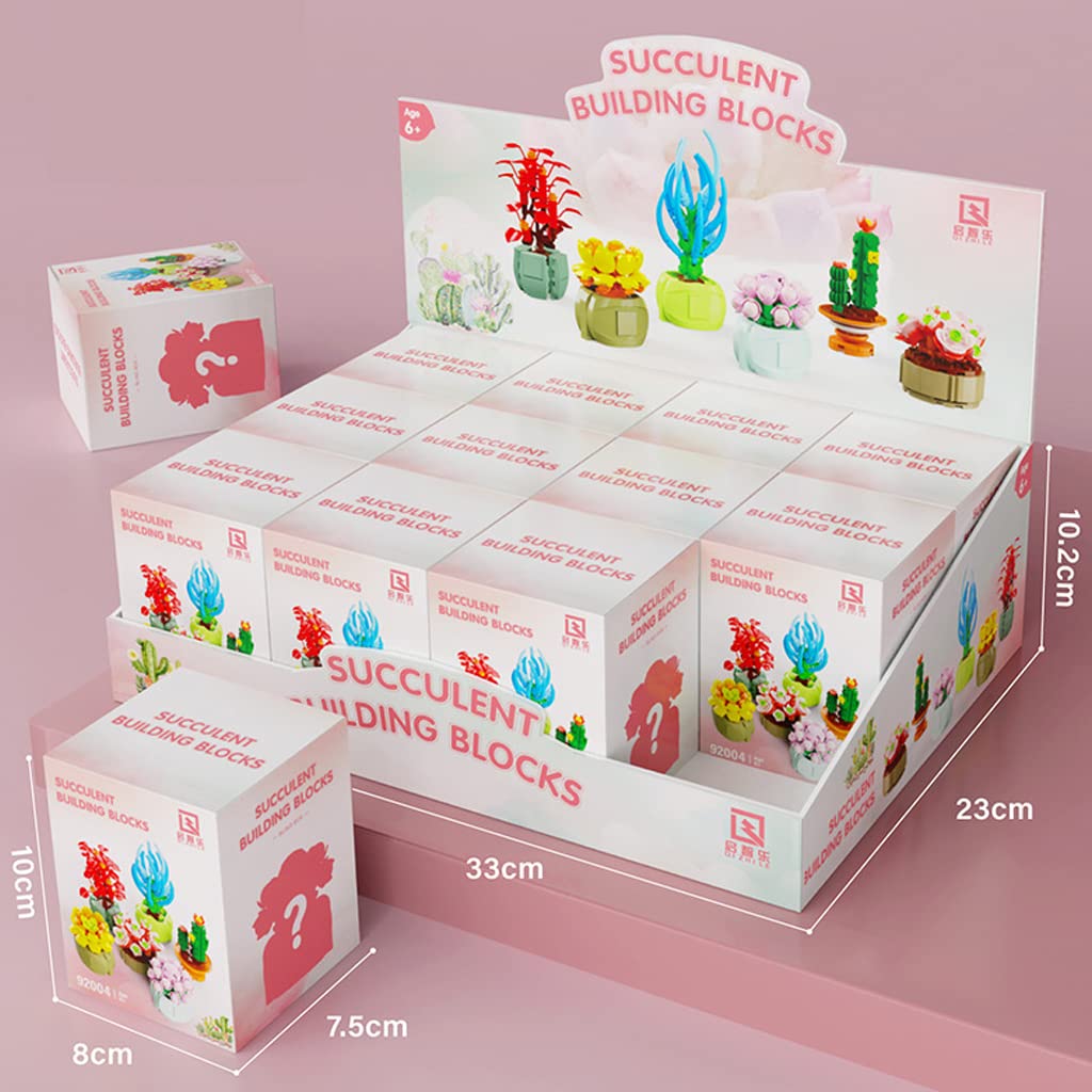 Blind Box Toys , Flowerpot Building Blocks , Mystery Boxes Assembling Toys, Create Have Fun Building Block Decorate Gift