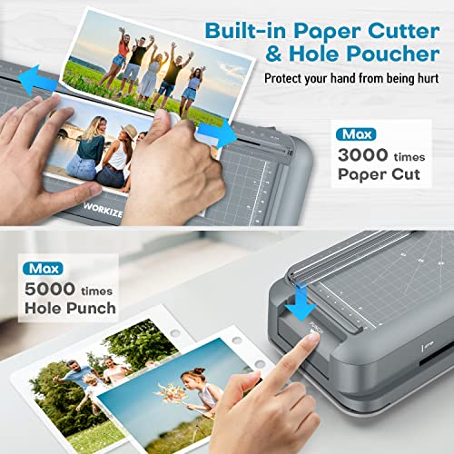 Laminator, A4 Laminator Machine, WORIKIZE Thermal Laminator with Laminating Sheets 20 Pouches for Home Office School