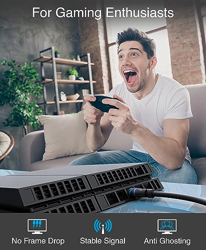 BlueRigger High Speed HDMI Cable with Ethernet, Supports 3D and Audio Return 6.6 Feet (2 meters)