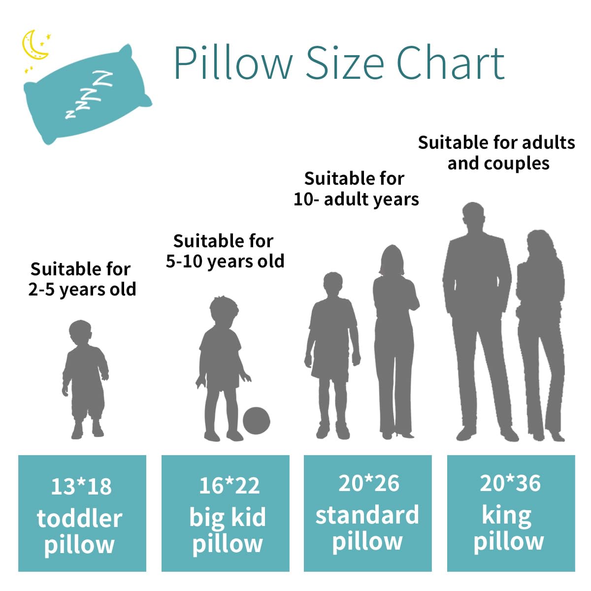 LOFE Organic Pillow with Pillowcase - 20x26 Standard Pillow with 100% Organic Cotton Shell, Adjustable Loft Organic Standard Pillow, Machine Washable, Soft, Perfect for Youth&Adults