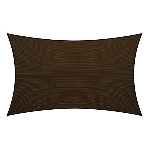 Amgo 12' x 12' Brown Square Sun Shade Sail Canopy Awning AGTAPS12, 95% UV Blockage, Water & Air Permeable, Commercial and Residential, 3 Years Warranty (We Make Custom Size)