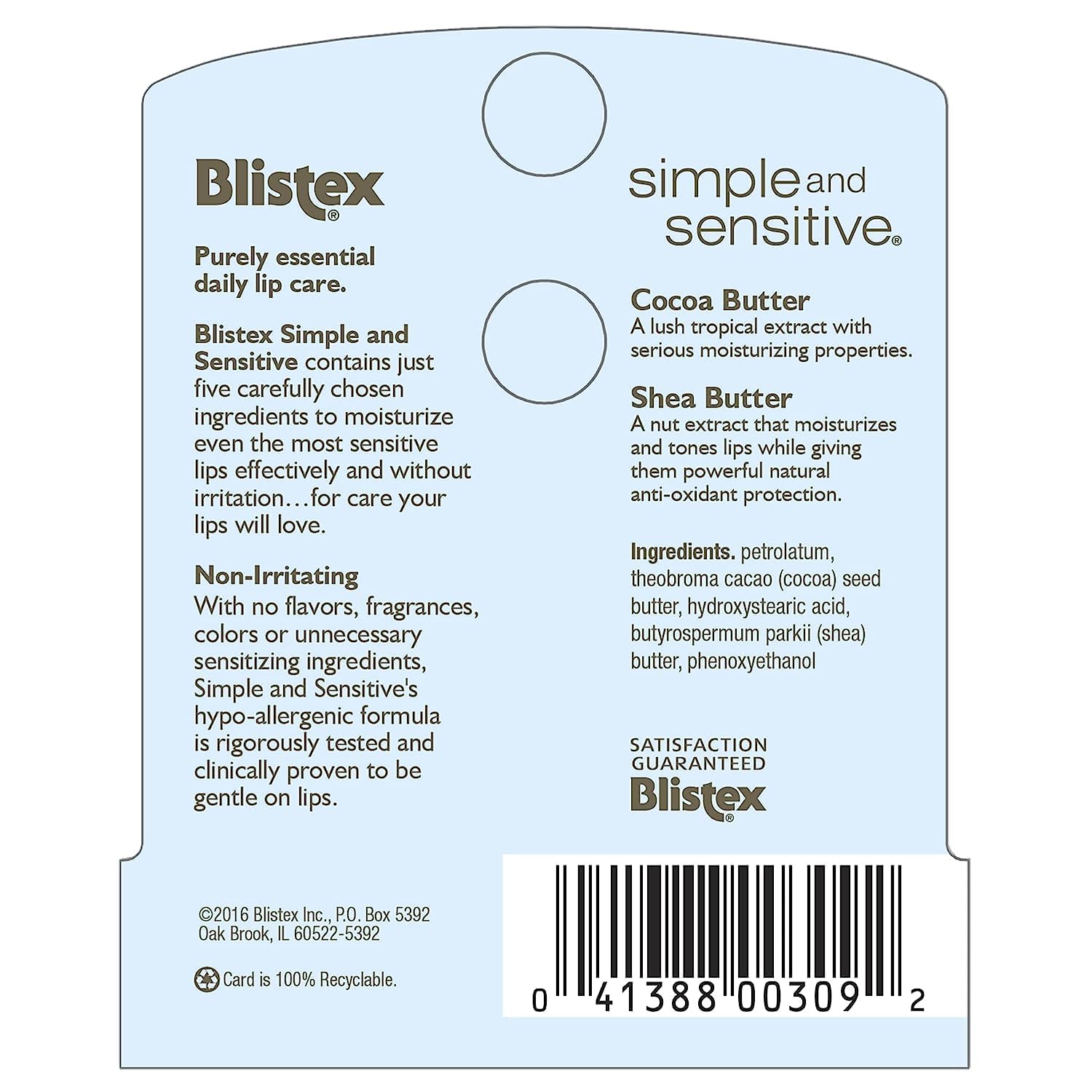 BLISTEX SIMPLE AND SENSITIVE (pack of 12)