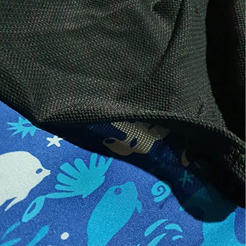 Conni Kids Containment Swim Short Underwear | Trunks Easy Pull Up Kids Incontinence | Washable Swim Diaper for Potty Training, Ocean Blue, Size 6-8
