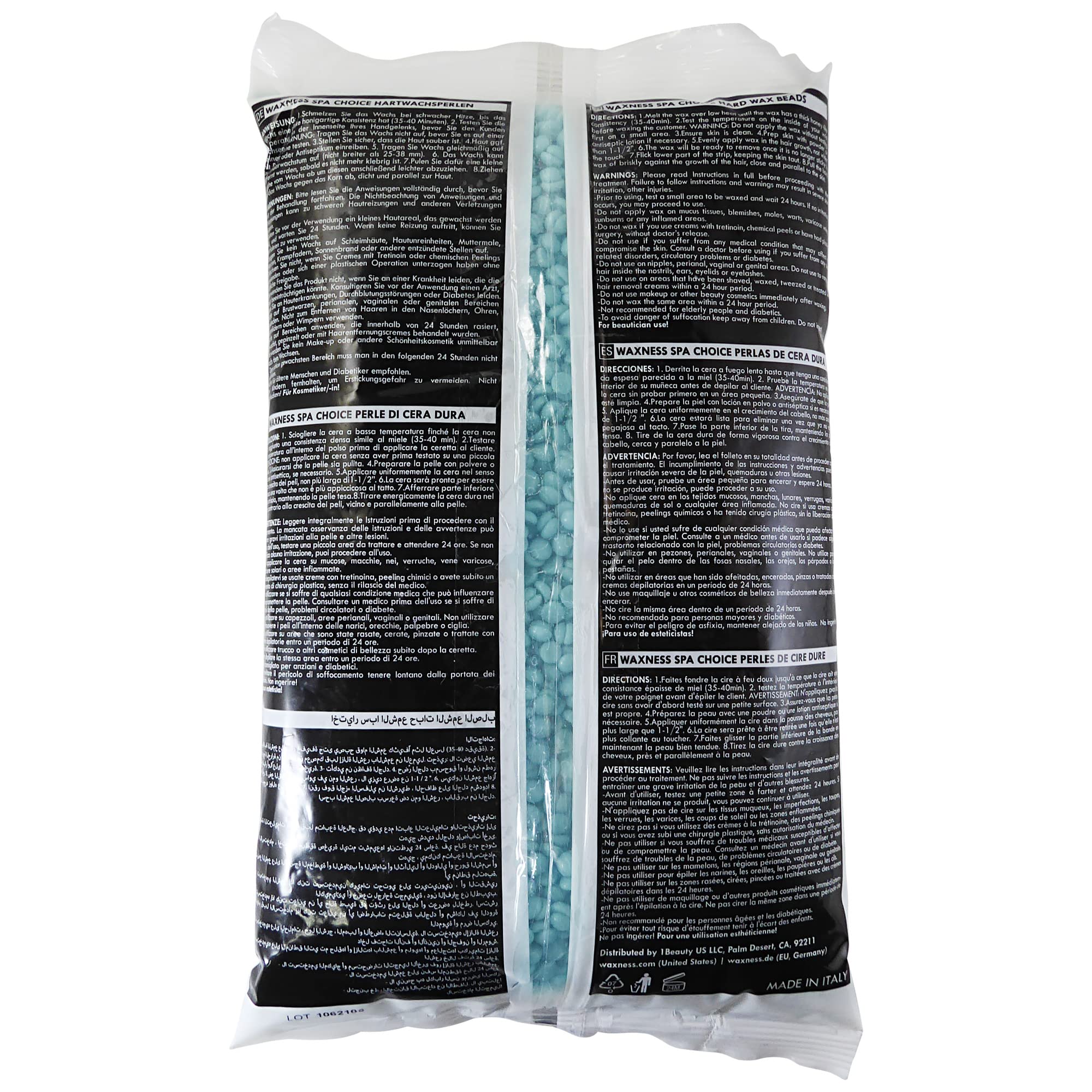 Waxness Spa Choice Aloe Vera Hard Wax Beads 2.2 lb / 1 kg Pack of 2