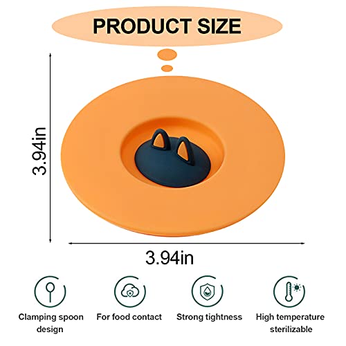 6 PCS Silicone Anti-dust Cup Lids - Food Grade Silicon Mug Cover Heat Resistant Mug Cap, Airtight Cup Cover Reusable Mug Suction Seal Cap for Coffee and Tea