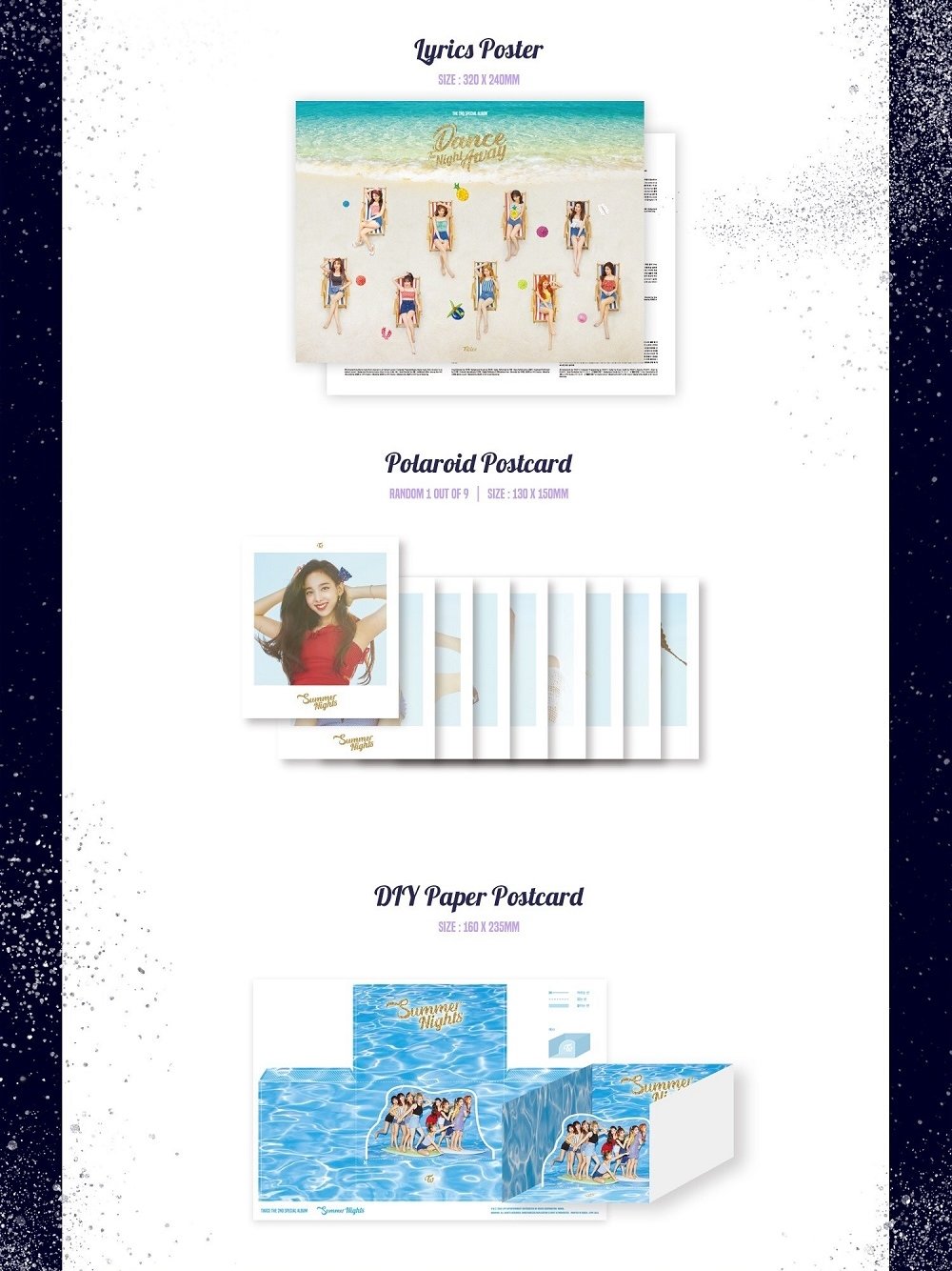 JYP TWICE - Summer Nights [C ver.] (2nd Special Album) CD+Photobook+Photocards+Folded Poster+Free Gift