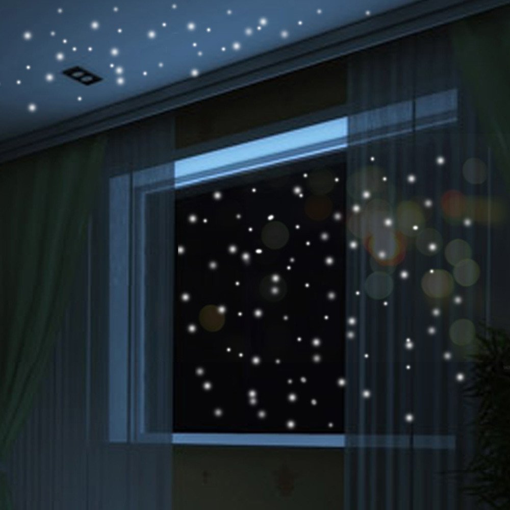 Keepfit 2 Pack Glow in The Dark Star Wall Stickers 407 Pcs Round Dot Luminous Kids Room Decor