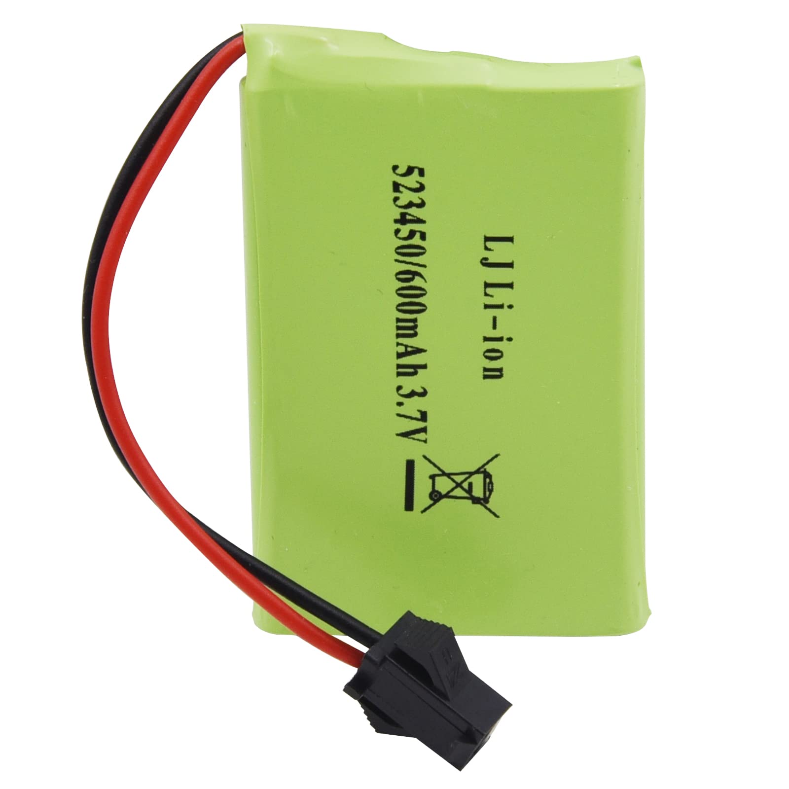 Blomiky 2 Pack 3.7V 600mAh Lithium Rechargeable Battery and 2 USB Charger Cable Compatible with Some Remote Control Robot Dog K9 Battery 2