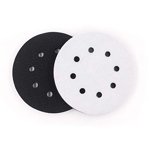 5 Pack 5 Inch 8 Holes Soft Density Interface Pads Hook and Loop 5" Sponge Cushion Buffer Backing Pad (Set of 5)