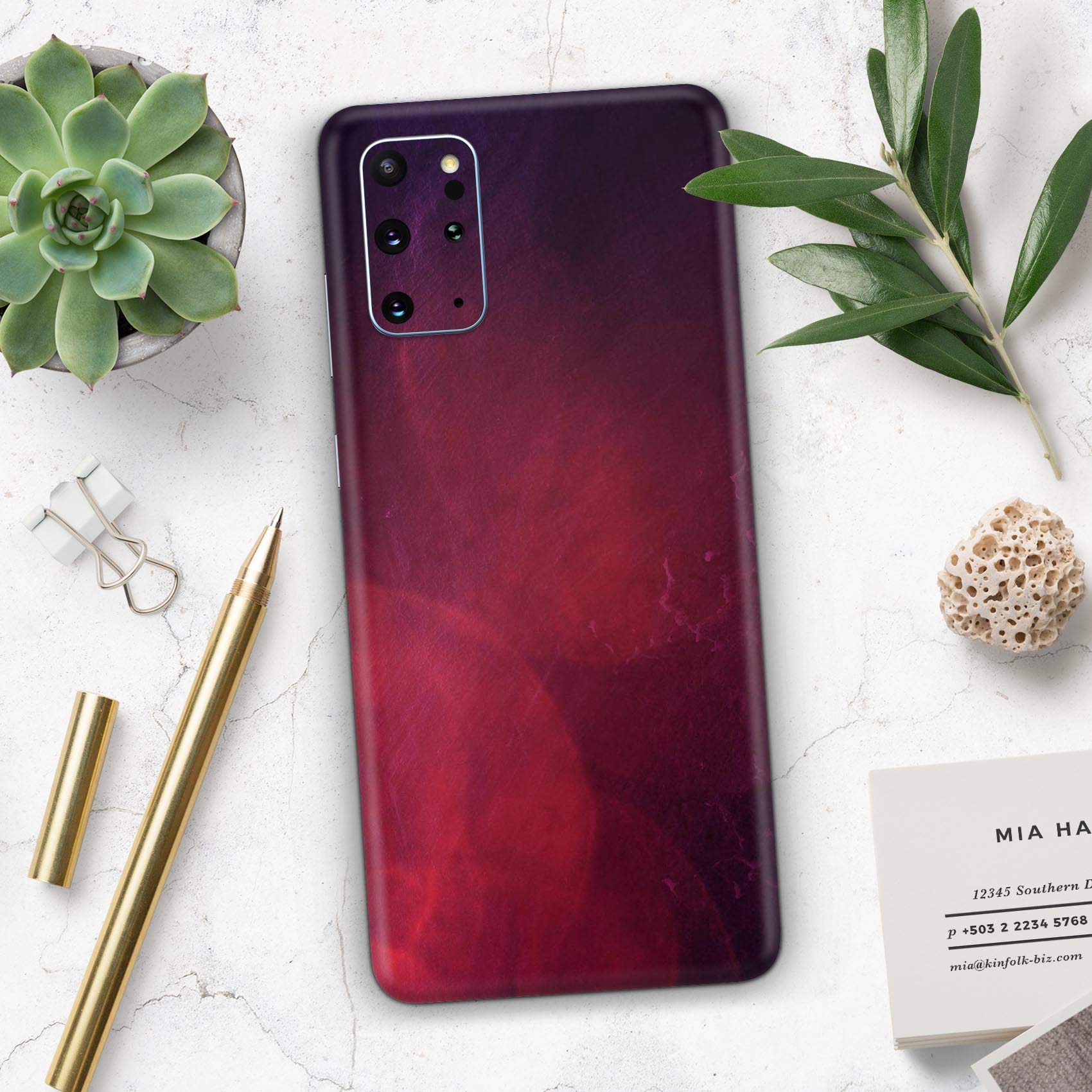DesignSkinz Abstract Fire & Ice V12 Protective Vinyl Decal Wrap Skin Cover Compatible with The Samsung Galaxy S20 (Screen Trim & Back Glass Skin)
