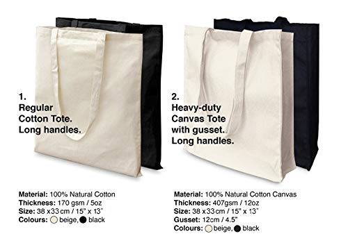 Andes Eco-Friendly Durable Flat-Bottom Canvas Tote with 2 Side Pockets - Handmade from 12 oz. 100% Cotton - Machine Washable - May The Force Be With You Always