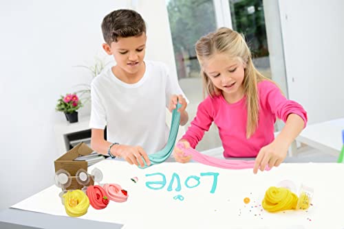 7 Pack Mini Butter Slime Kit for Girls 10-12, with Blue Slime, Lemon Watermelon and Peachybbies Slime Charm etc,DIY Scented Putty Slime for Kids,Soft and Non-Sticky,Cute Stuff Toys