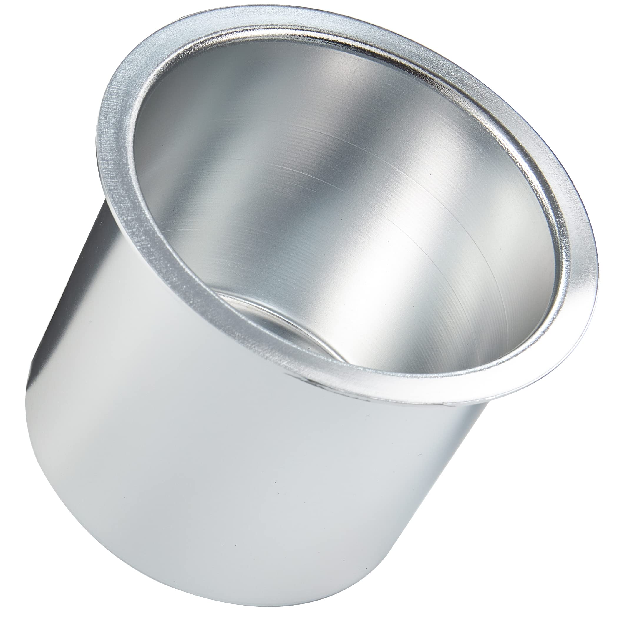 Brybelly Poker Table Cup Holder Inserts - Durable and Rust-Proof, Drop-in Table Cup Holder for 3.375" Hole - 3" Deep with 3.25" Inside Diameter - Vivid Silver Aluminium, Pack of 1