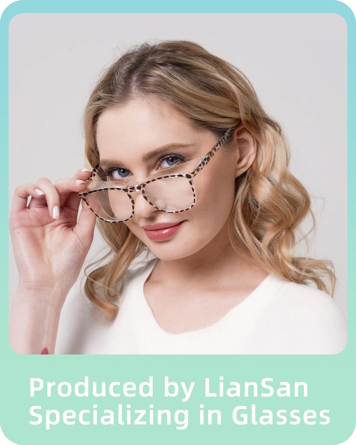 LianSan Oversize Anti-Fog Safety Glasses for Nurses, Z87.1 Certified Goggles for Women, Square UV Protection Tortoise
