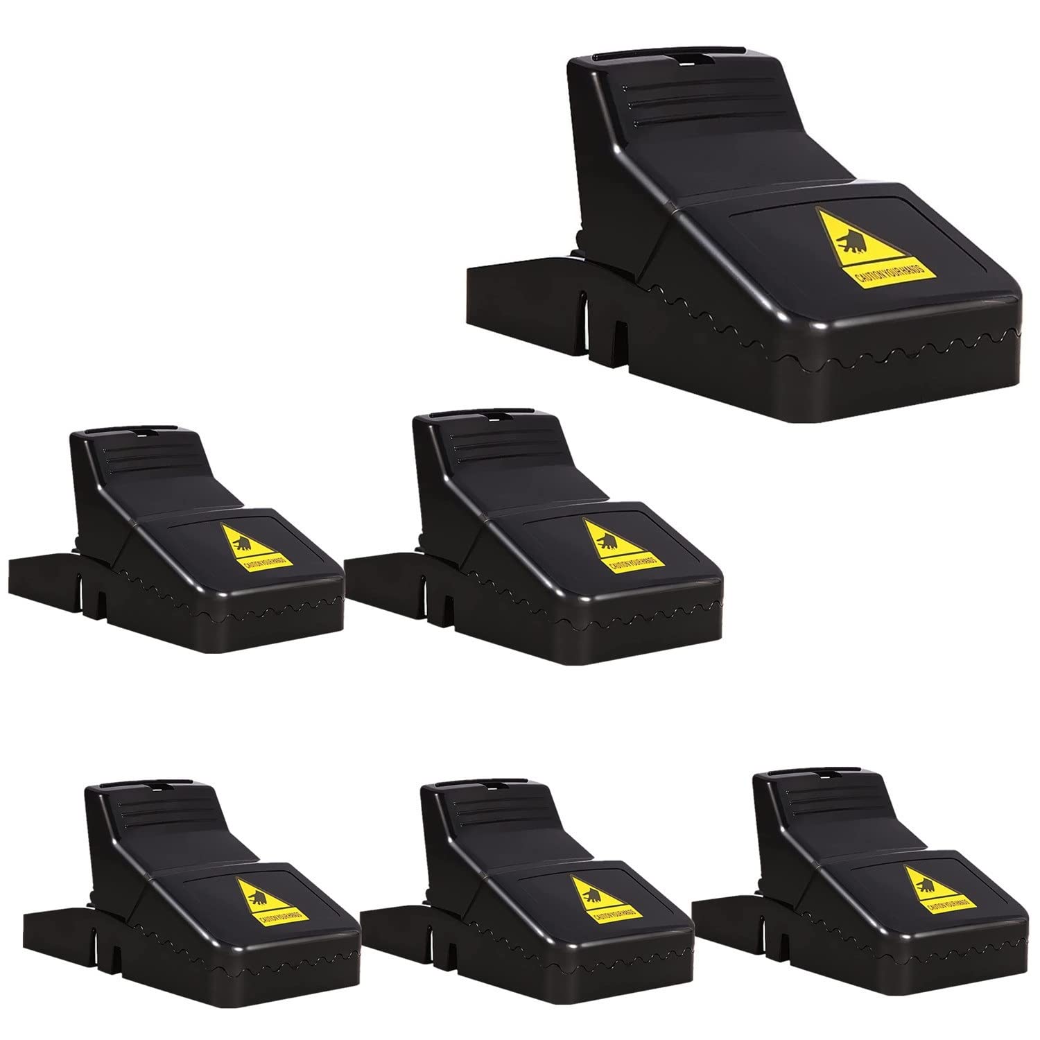 6PK Large Mouse Traps, Pest Control Rat Traps for Instant Kill Results, Large Reusable Rodent Snap Trap for Mice ‘N Chipmunks, Big Outdoor Traps That Also Work Indoor for Home (Large Size)