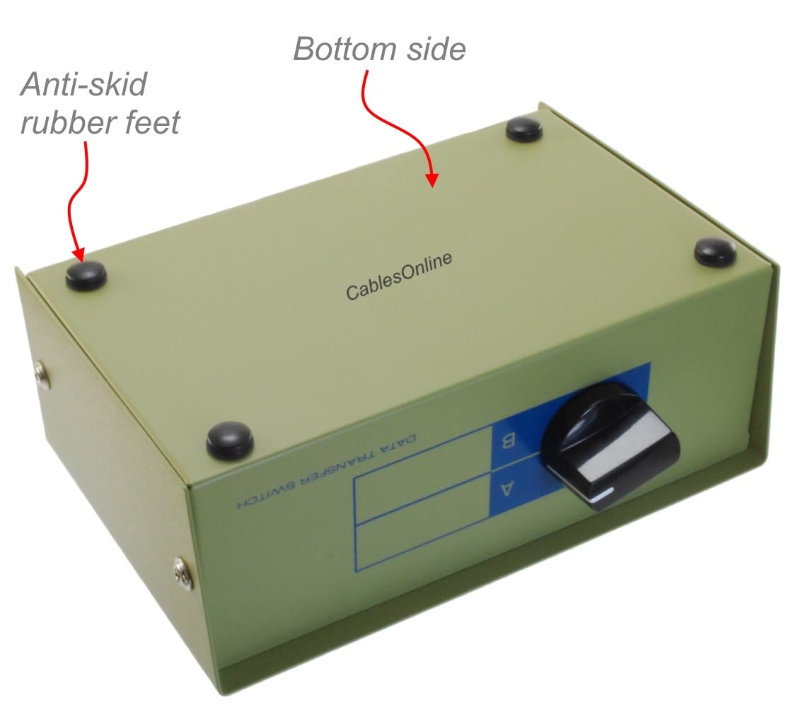 CablesOnline 2-Way A/B RJ45 Metal Rotary Manual Switch Box (SB-034)