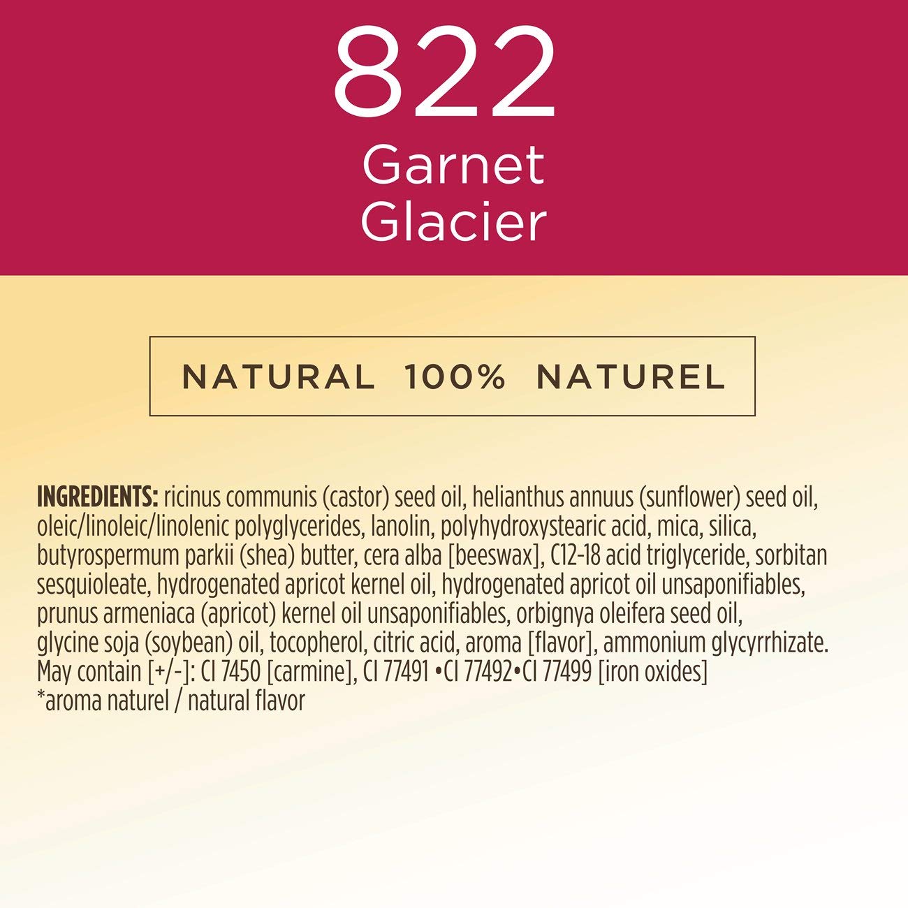 Burt's Bees 100% Natural Glossy Liquid Lipstick, Garnet Glacier, 1 Tube