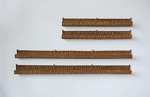 Creative Co-Op Handwoven Rattan Wall Shelf, 60 Inch x 5 Inch, Brown