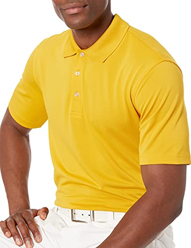 Amazon Essentials Men's Regular-Fit Quick-Dry Golf Polo Shirt (Available in Big & Tall), Golden Yellow, XX-Large