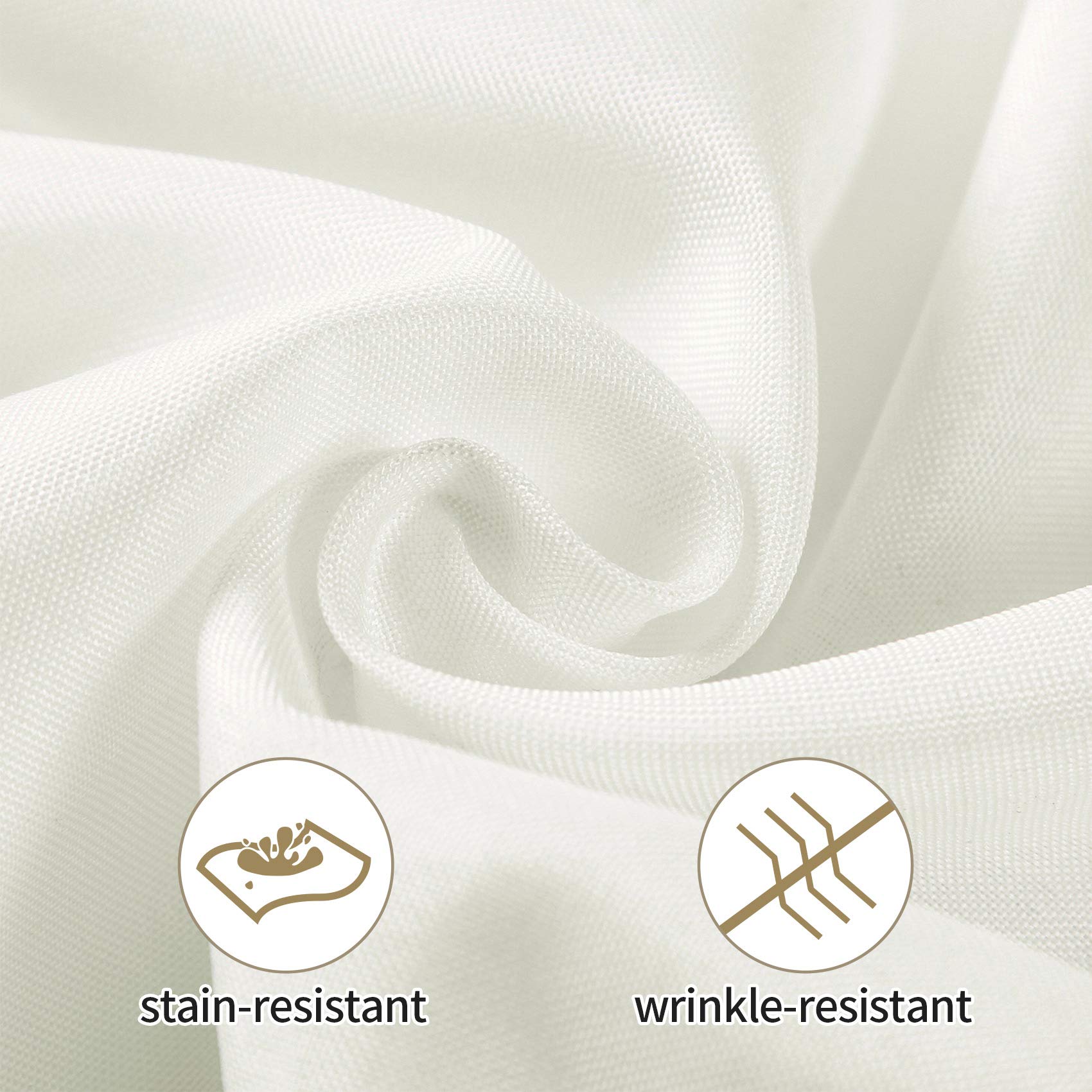 Ascoza 6pack 90x156 Inch Ivory Rectangular Tablecloth 8 Feet Table Cloth in Polyester Fabric for Wedding/Banquet/Restaurant/Parties