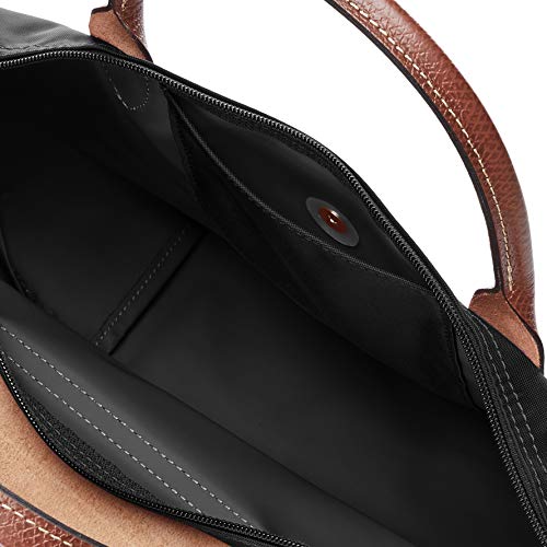 Longchamp 1621 089 Handbag, Preage, Tote Bag, Nylon/Leather, Noir [Parallel Import]