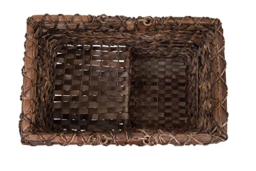 Creative Co-Op Woven BacBac Leaf Stair Basket, Natural