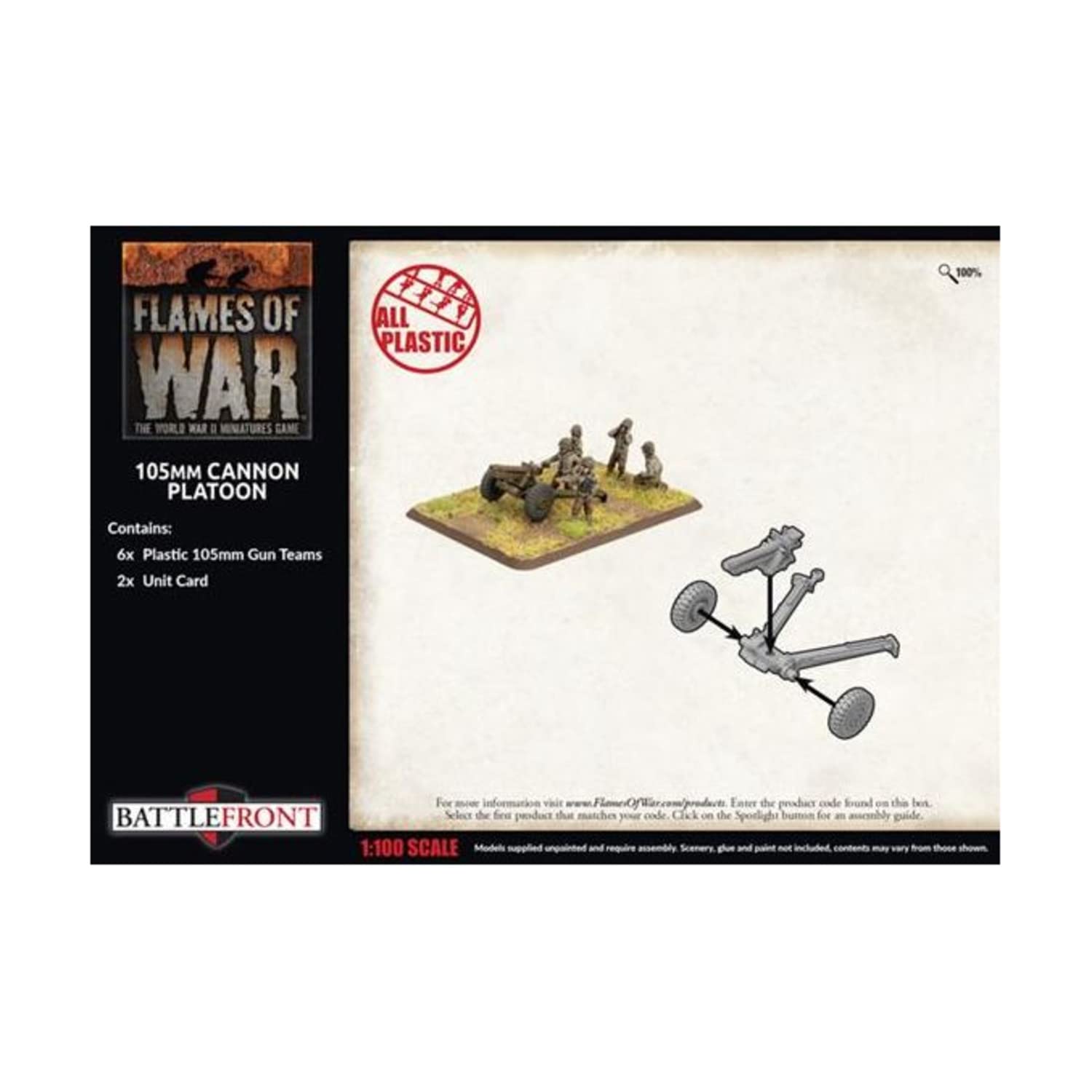 Flames of War Late War United States: 105mm Cannon Platoon (UBX82)