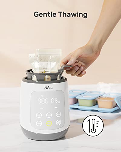 Bottle Warmer, Baby Bottle Warmer 10-in-1 Fast Baby Food Heater&Thaw BPA-Free Milk Warmer with IMD LED Display Accurate Temperature Control for Breastmilk or Formula for Bottles