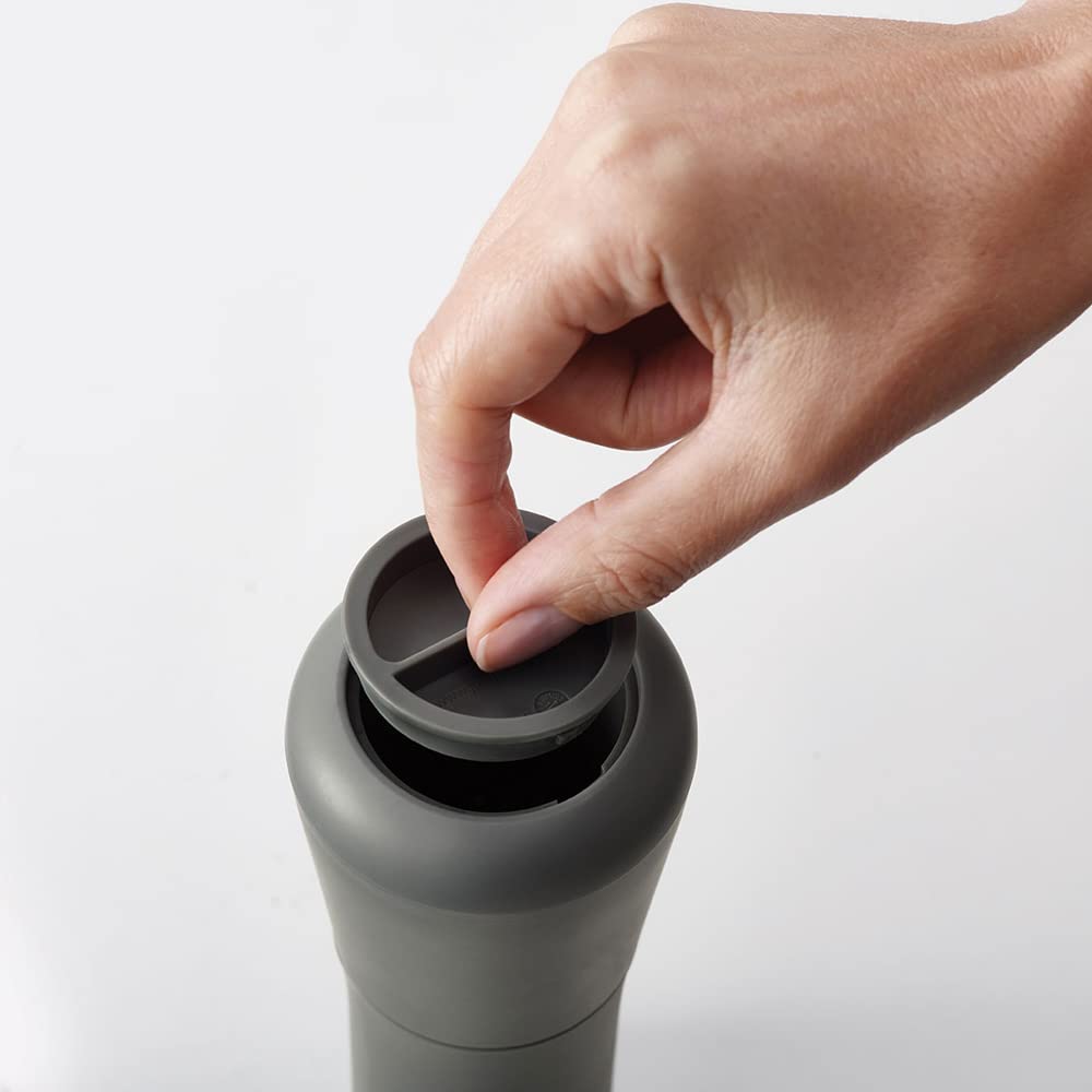 Joseph Joseph Milltop Salt and Pepper Grinder Set with Adjustable Grind Size Coarseness, Dark Gray/White, 2-piece
