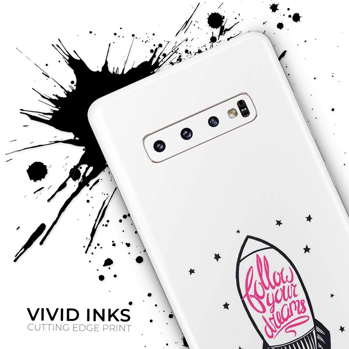 DesignSkinz Follow Your Dreams Protective Vinyl Decal Wrap Skin Cover Compatible with The Samsung Galaxy S20 (Screen Trim & Back Glass Skin)