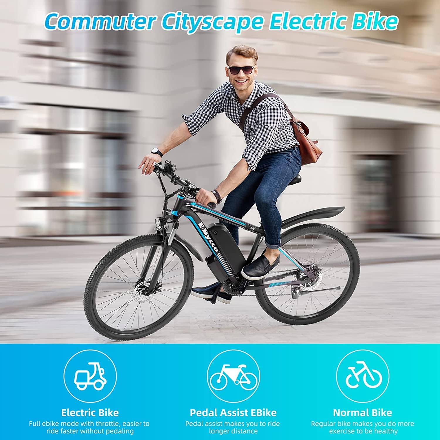 29'' Fat Electric Bike for Adults 48V 500W,dual disc brakes + 21 speed shifting system, LED smart meter, with USB charging phone holder, maximum load 150 kg, suitable for beach snow all terrain road