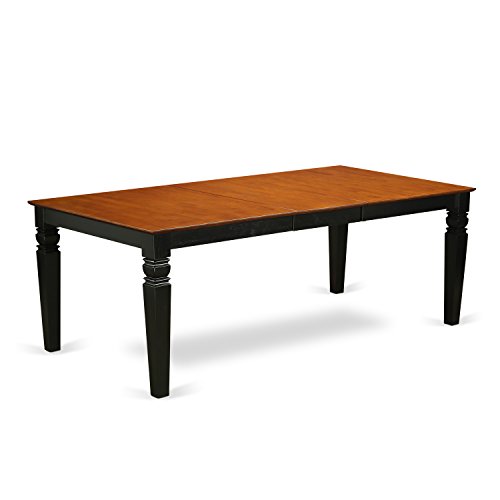 East West Furniture LGWE9-BCH-W Dining Set, 9 Pieces