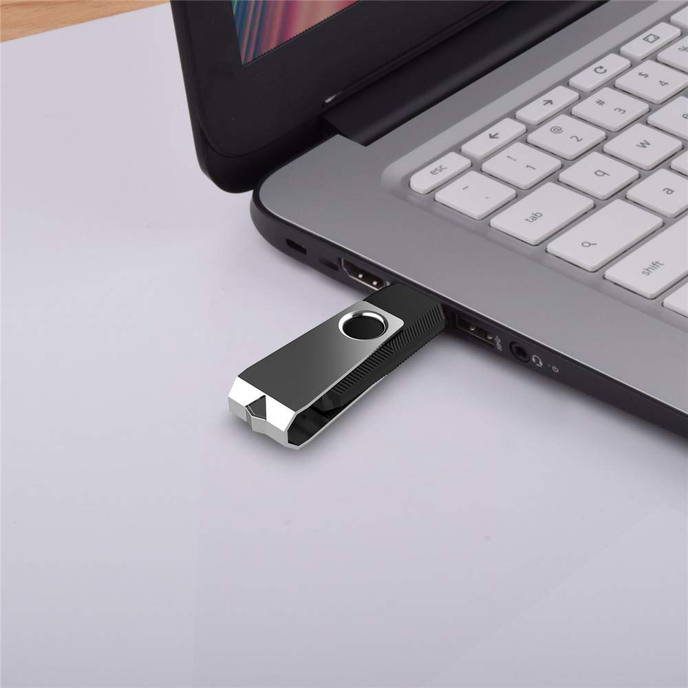 KEXIN 16GB USB Drive Bulk 50 Pack Flash Drive 16 GB USB Drive Thumb Drive Bulk Flash Drive Pack Swivel USB 2.0 (16GB, 50PCS, Black)