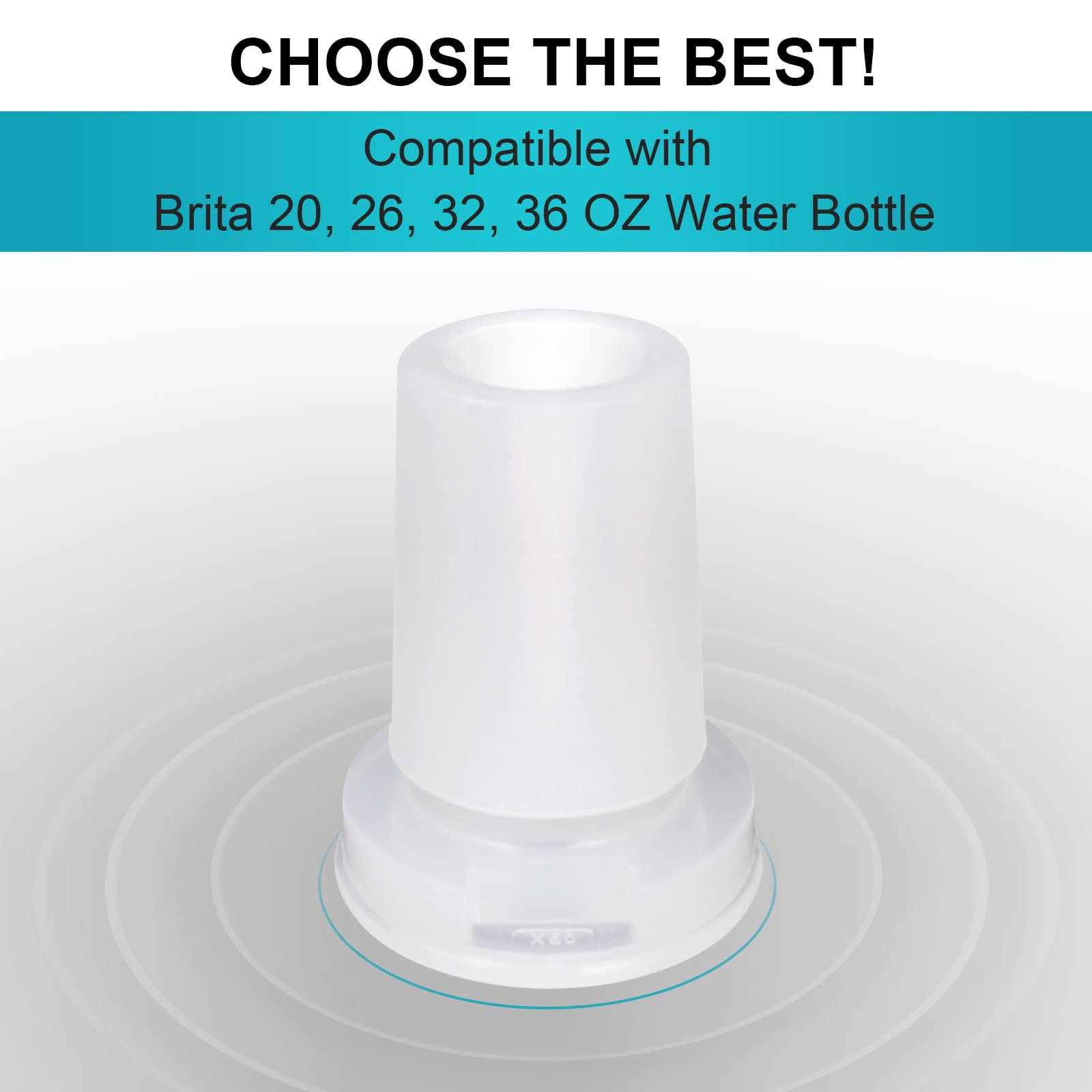4 Pack Water Bottle Mouthpiece Replacement for Brita Water Bottle, Silicone Water Bottle Bite Valve Replacement Parts Compatible with Brita Filter Water Bottles & Brita Stainless Steel Water Bottle